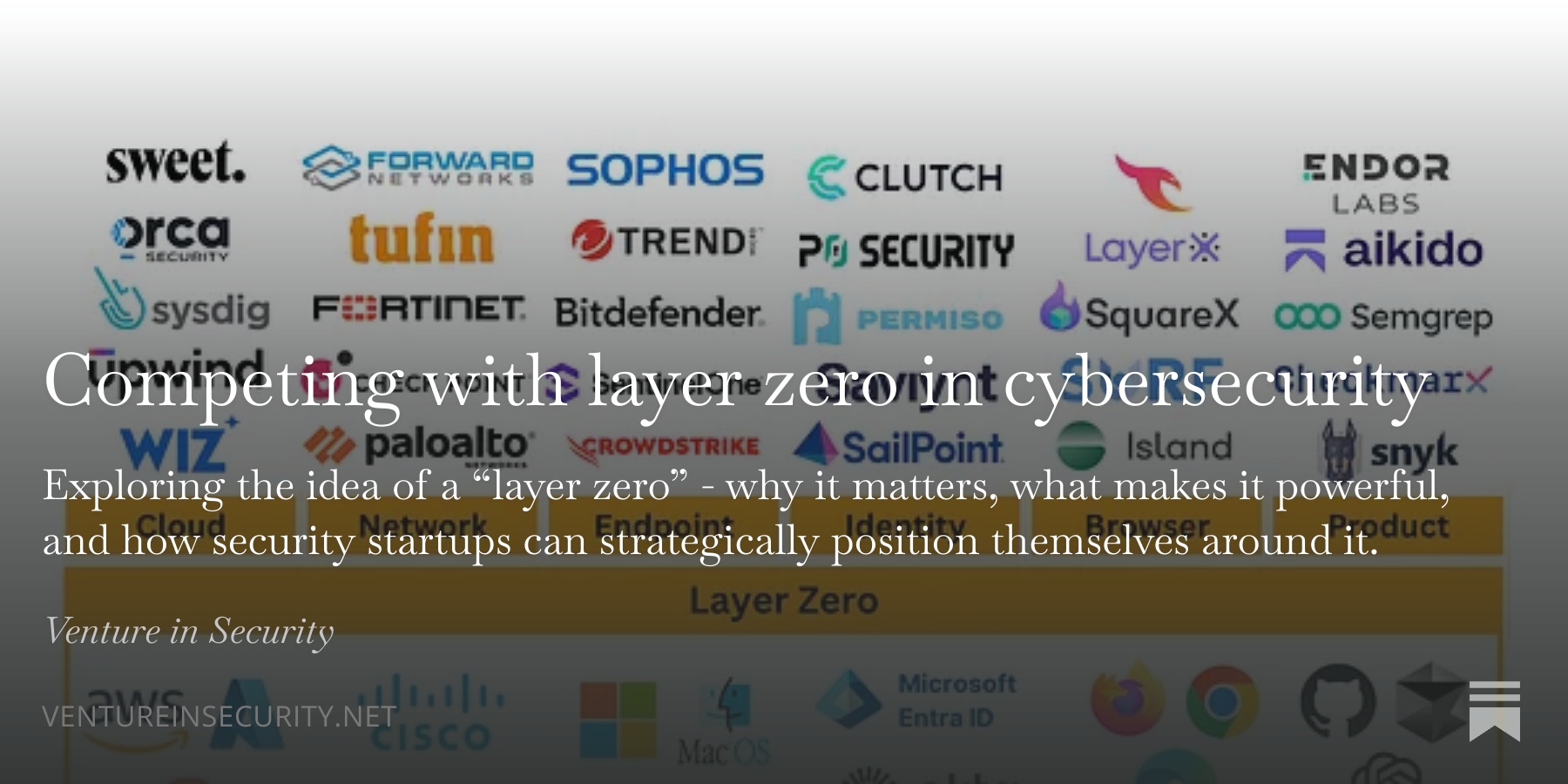 Competing with layer zero in cybersecurity